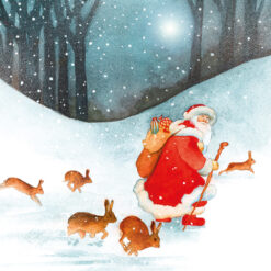 Father Christmas and Hares Barnardo s Charity Christmas Cards Pack of 10 Charity Cards and Gifts