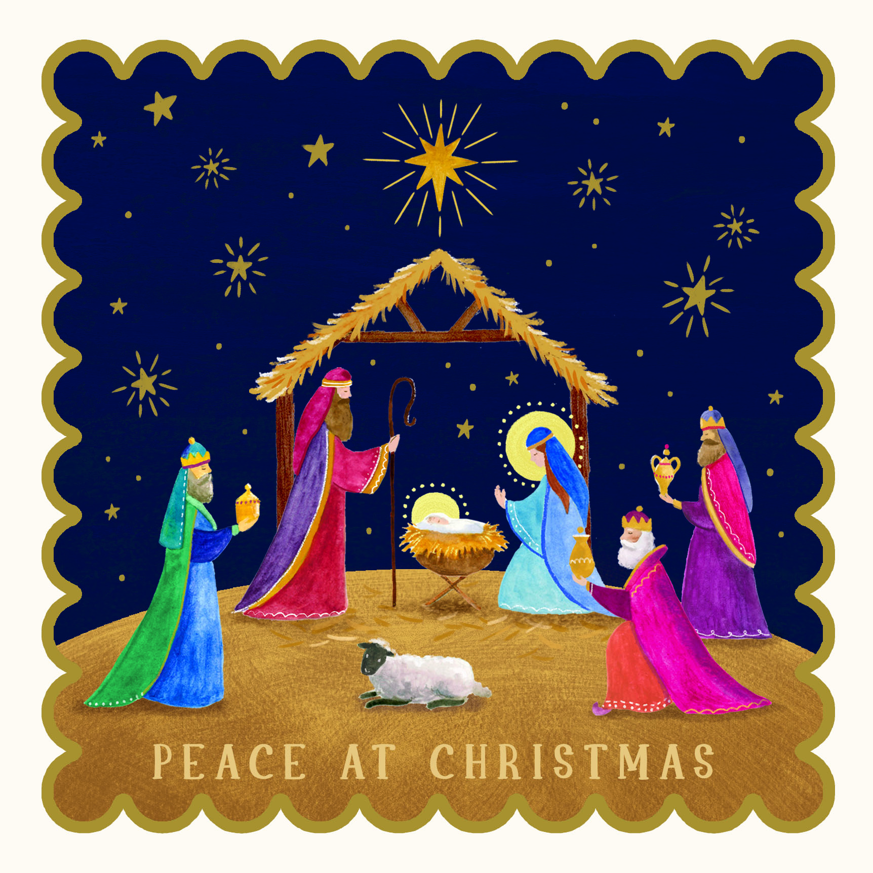 Peace at Christmas Nativity MIND Charity Christmas Cards Pack of 10 Charity Cards and Gifts