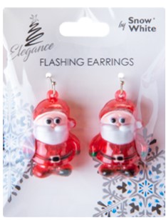Flashing christmas earrings store